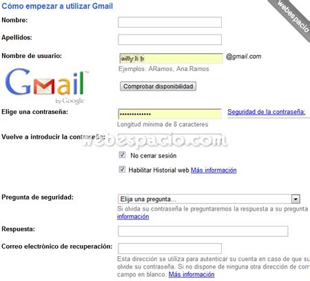 Crear Cuenta Gmail