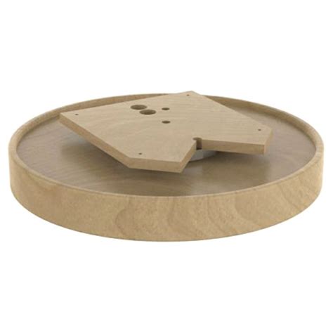 REV A SHELF 18 Wood Full Circle 1 Shelf Lazy Susan With Swivel Bearing Natural Maple