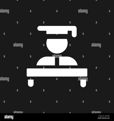 graduation ceremony dark mode glyph ui icon stock vector image and art