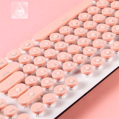 Retro Wired Gaming Keyboard And Wireless Mouse Kit Grandado