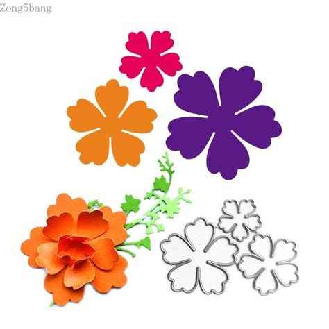 โซนดอกไม ้ ตัดโลหะตายสมุดลายฉลุ Die Cuts การ ์ ดลายนูน Diy Photo Shopee Thailand
