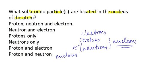Solved Subatomic Particles Worksheet Proton Location In The Atom Neutron Electron Charge Mass