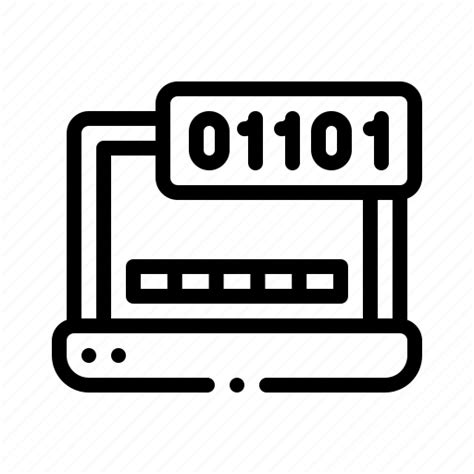 Binary Code Coding Data Laptop Programming Digital Icon Download On Iconfinder