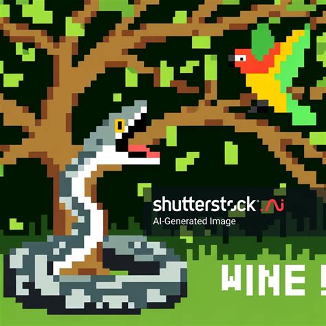 Pixel Art Vectorstyle Image Python Tree Ai Generated Image 2396859355