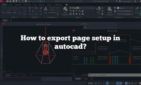 How To Export Page Setup In Autocad