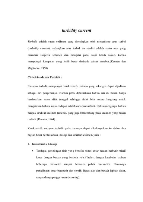Pdf Turbidity Current
