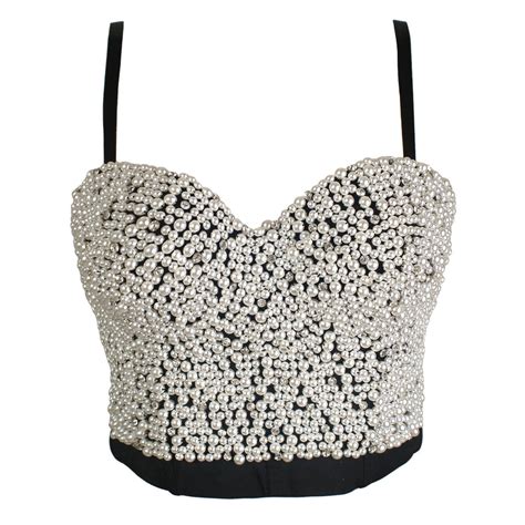 Womens Mesh Push Up Corset Bustier Crop Top At Fancymake Fancymake