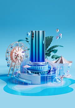 C4D产品kv三维渲染 花瓣网 陪你做生活的设计师 ab
