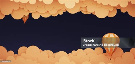 하늘 배경 구름 장면 구름 하늘 종이 절단 예술 3d 일러스트 레이 션에 풍선 다층 효과에 대한 스톡 사진 및 기타 이미지 다층 효과 여러 층 종이 Istock