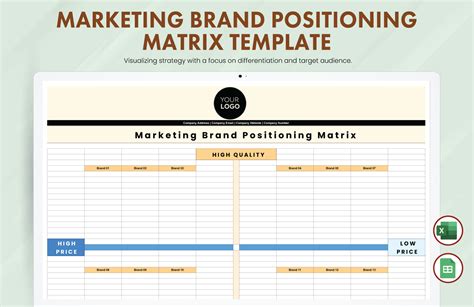 Marketing Brand Positioning Matrix Template In Excel Google Sheets Download Template Net