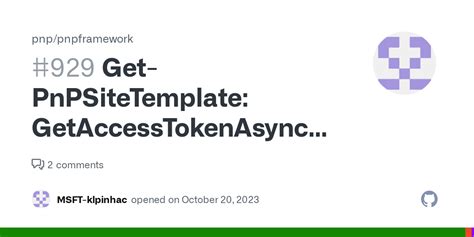 get pnpsitetemplate getaccesstokenasync called without an acs token