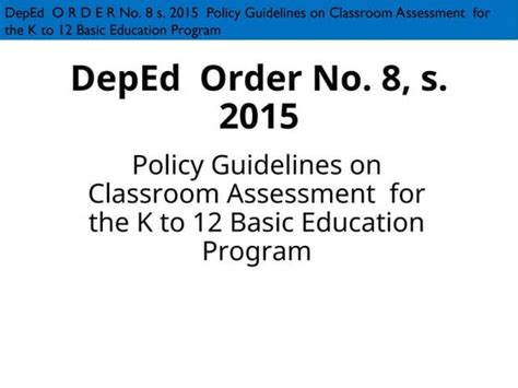 New K 12 Grading System Hs Elem Pptx Educational Assessment