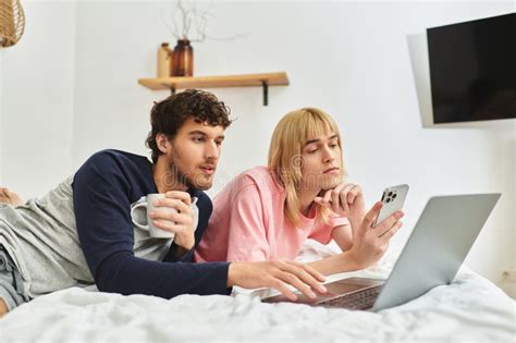 Couple Enjoys A Cozy Afternoon Together Stock Image Image Of Sharing Loving