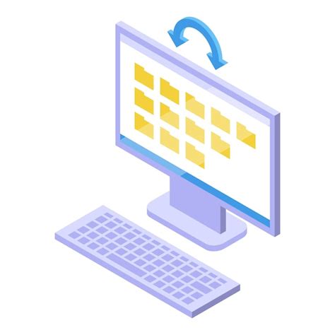 Premium Vector Computer Backup Icon Isometric Of Computer Backup Vector Icon For Web Design