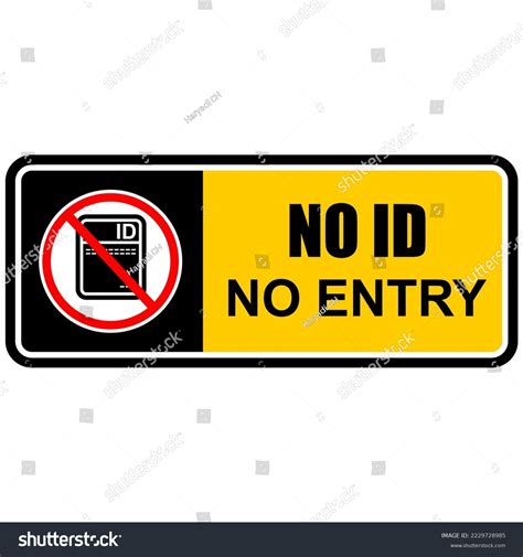 no id no entry sign poster เวกเตอร์สต็อก ปลอดค่าลิขสิทธิ์ 2229728985