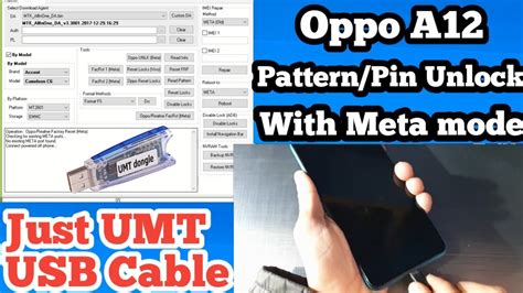 Oppo A12 Cph2083 Pattern Unlock Pin Unlock Via Umt Meta Mode Youtube