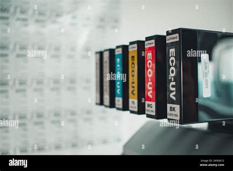 Multiple Color Roland LEC2 640 Plotter Toners EUV5 Stock Photo Alamy