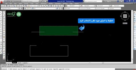 آموزش دستور Join در اتوکد متصل کردن خطوط عکس و توضیحات