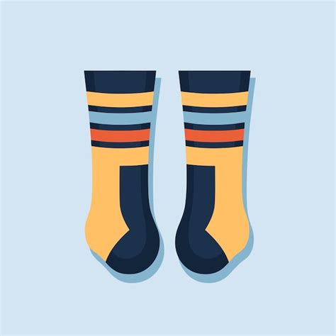 Premium Vector A Pair Of Socks With Stripes On Them