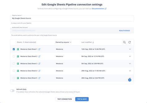 I Added A New Sheet To My Google Sheets Account How Do I Ingest Data From It Hevo Data