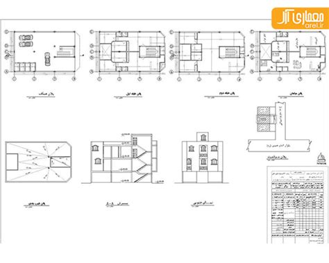 دانلود پلان مسکونی 2 طبقه سازه ی فلزی آرل