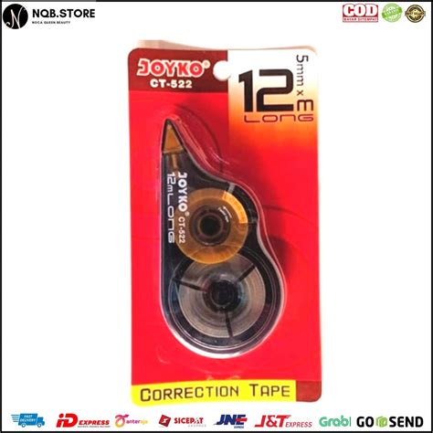 Jual Tipe X Kertas Joyko Ct 522 Correction Tape Roll Pen Tipe X 12 Meter Tip Ex Pita Shopee