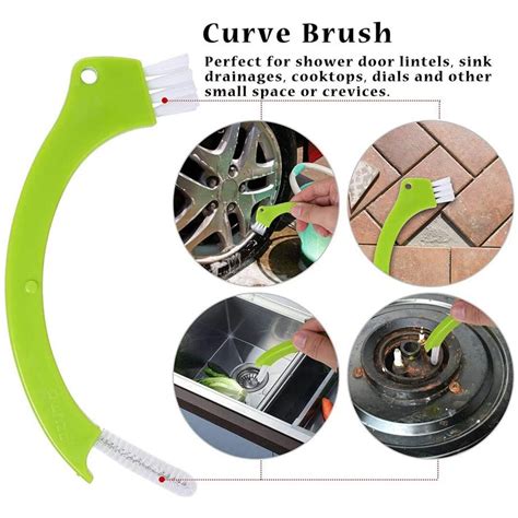 Комплект от 4 X многофункционална четка за почистване пластмаса бяло зелено Emag Bg