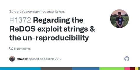 Regarding The Redos Exploit Strings And The Un Reproducibility · Issue 1372 · Spiderlabs Owasp