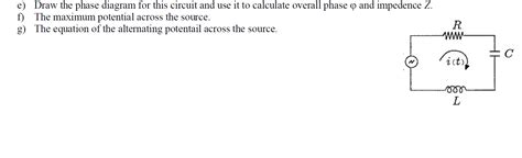 Solved An LRC Circuit Is Shown With An Alternating Source Chegg Com