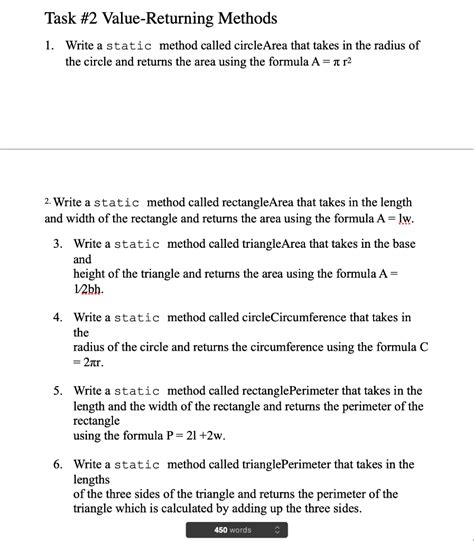 solved task 1 void methods 1 copy the file geometry java