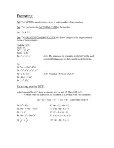 Factoring Methods Overview