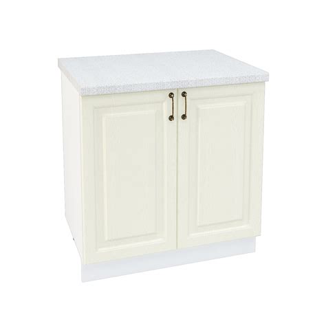 Шкаф нижний с 2 створками Кухня Ницца 800 мм Белый Дуб кремовый купить в Пензе в интернет