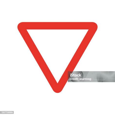 흰색과 빨간색의 삼각형 트래픽 신호 흰색 배경에 격리 필수 방법을 제공합니다 양보 표지판에 대한 스톡 벡터 아트 및 기타 이미지 양보 표지판 벡터 삼각형 Istock