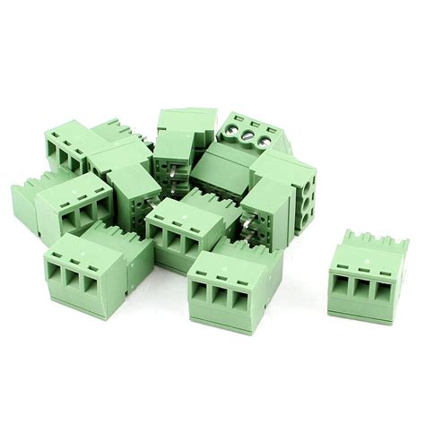 Uxcell V A Pins PCB Screw Terminal Block Connector Mm Pitch Pcs Walmart Com