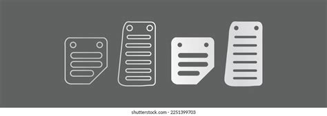 Car Gas Brake Pedal Ui Vector Vetor Stock Livre De Direitos