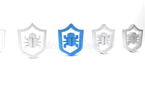 Blue System Bug Concept Icon Isolated On White Background Code Bug