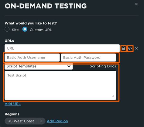 Adhoc Custom Url Testing