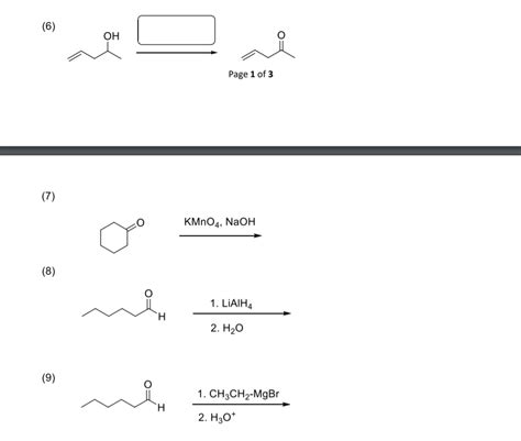 Solved Complete The Following Reactions Or Reaction Chegg Com