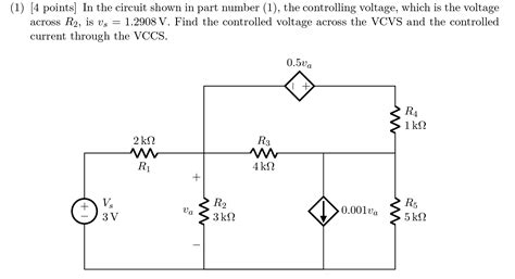 Solved 1 4 Points In The Circuit Shown In Part Number Chegg Com