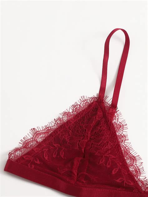Floral Lace Garter Lingerie Set Shopishly