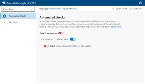 Mat Datepicker Accessibility Issue While Running Fast Pass · Issue 20531 · Angularcomponents