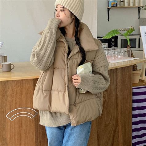 핫핑 빌로브 하이넥 스트링 패딩 베스트44~100 가을 신상 빅사이즈패딩조끼 캐주얼룩 데일리룩 체형커버 직장인룩 데이트룩 겨울