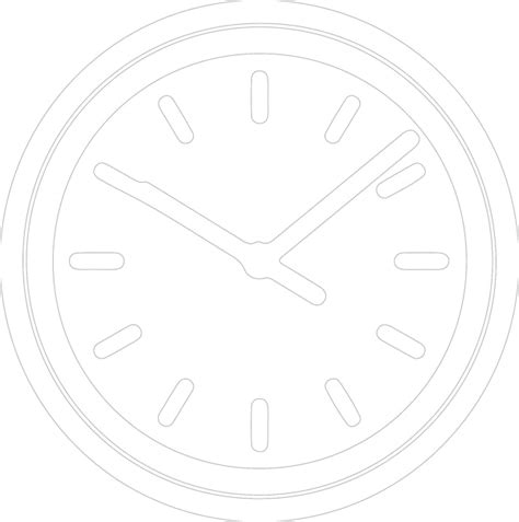 Premium Vector Clock Icon Outline Silhouette White Background