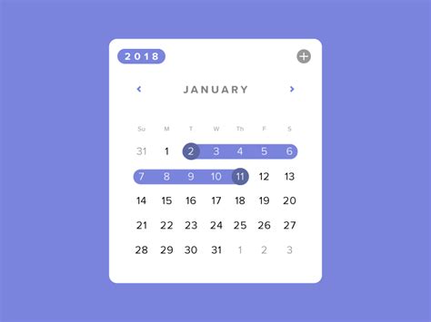 Daily UI Challenge Date Picker By Will Flourance On Dribbble
