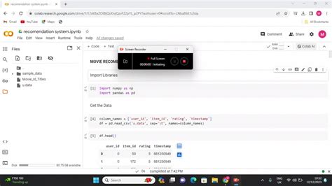 Mohammed Abrar Ali On Linkedin Datascience Machinelearning Movierecommendation