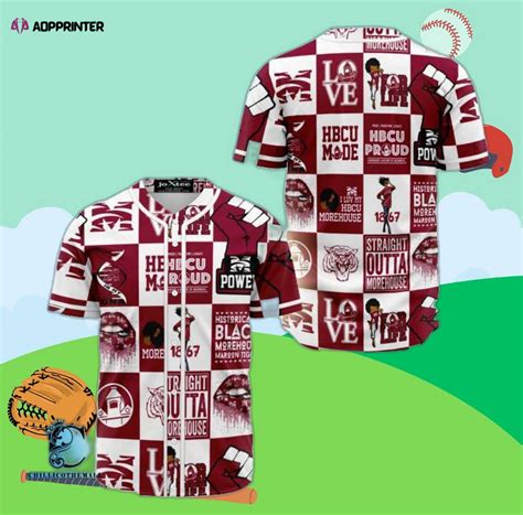 Authentic Morehouse College 1867 Baseball Jersey Premium Print For