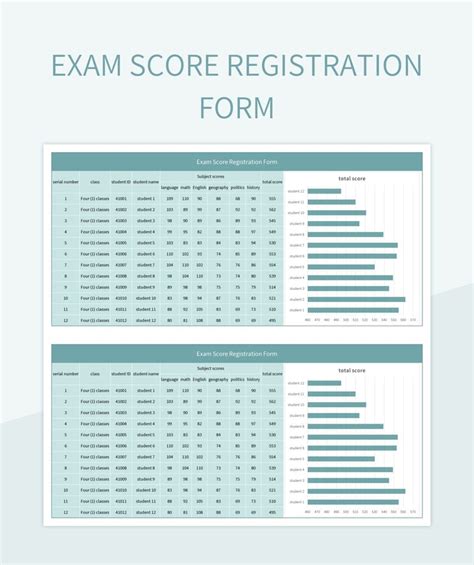 Final Exam Report Study Test Score Sheet Excel Template And Google Sheets File For Free Download