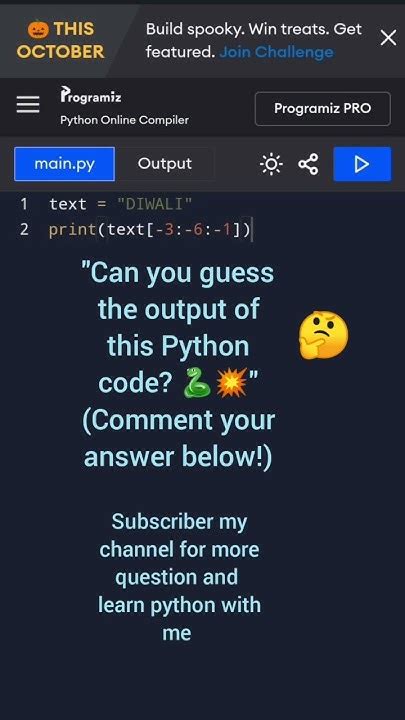🤔😎try This Python Code This Diwali 💻 Only Smart Coders Can Get The