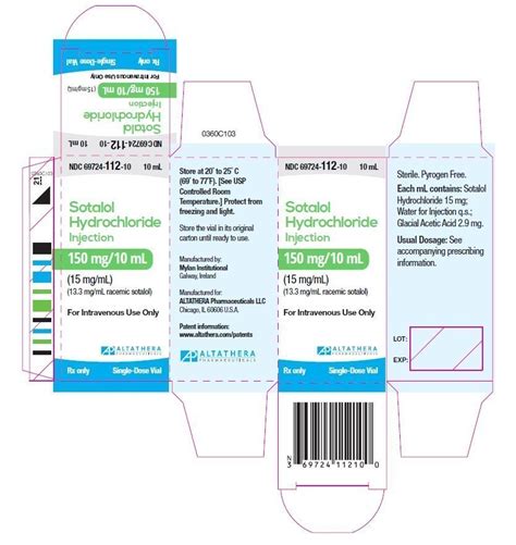 Sotalol Injection Fda Prescribing Information Side Effects And Uses