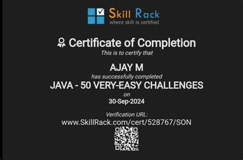 Ajay M On Linkedin Skillrack Corejava Skills Programming Klnce